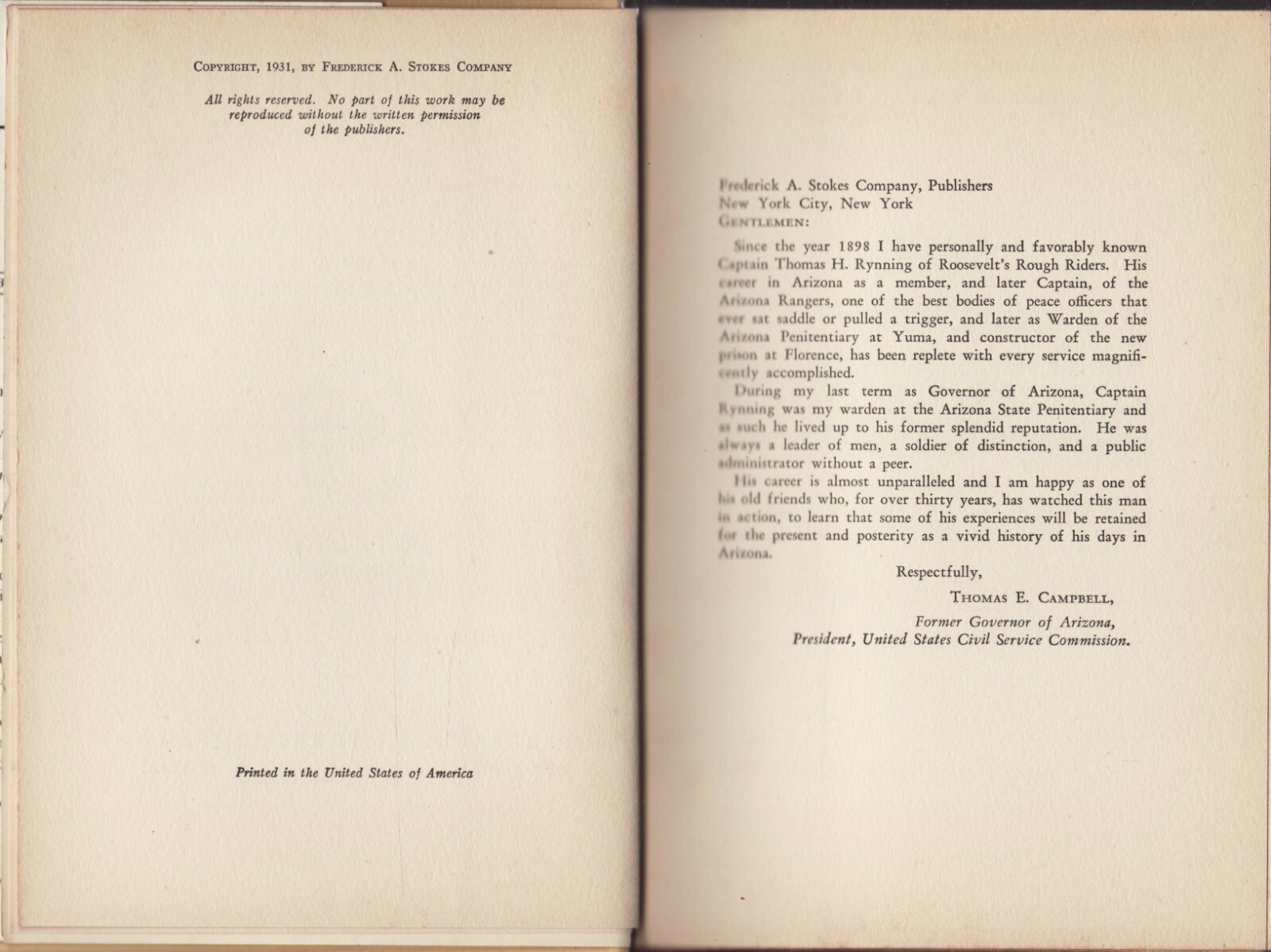 Gun Notches: The Life Story of a Cowboy-Soldier. Capt. Thomas Rynning ...