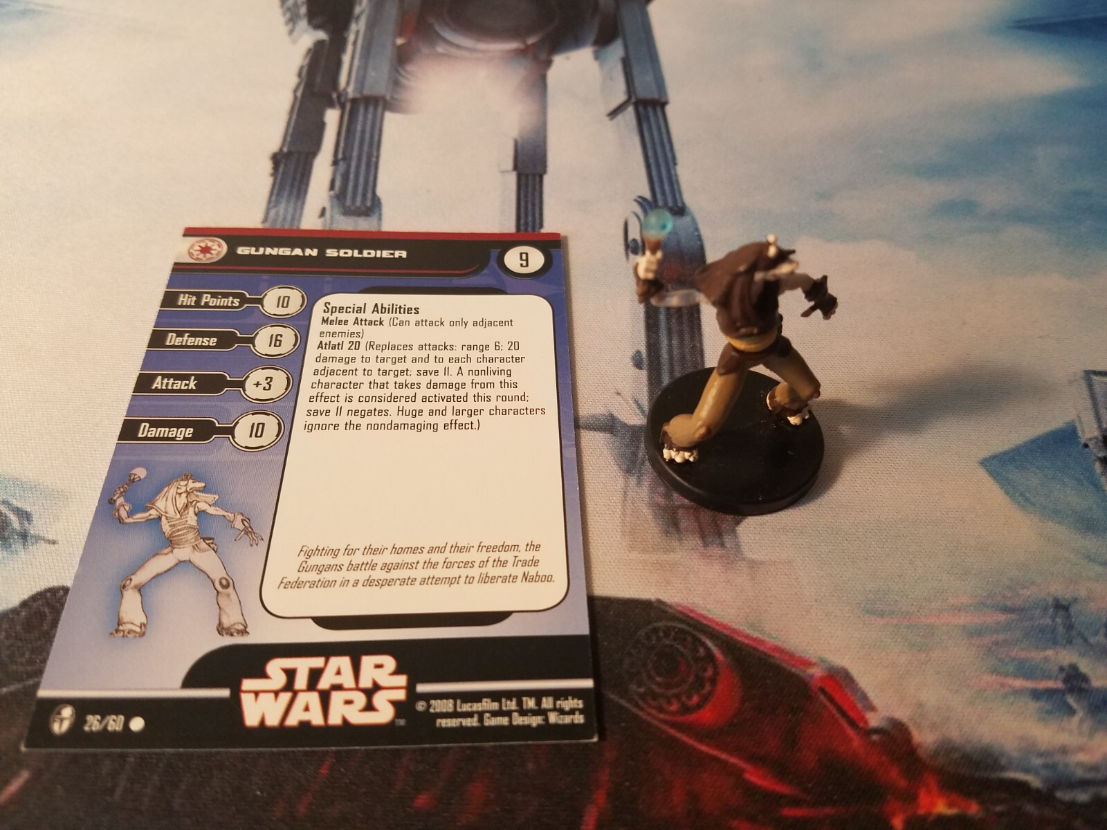 Star Wars Miniatures Knights of the Old Republic 26 Gungan Soldier | eBay