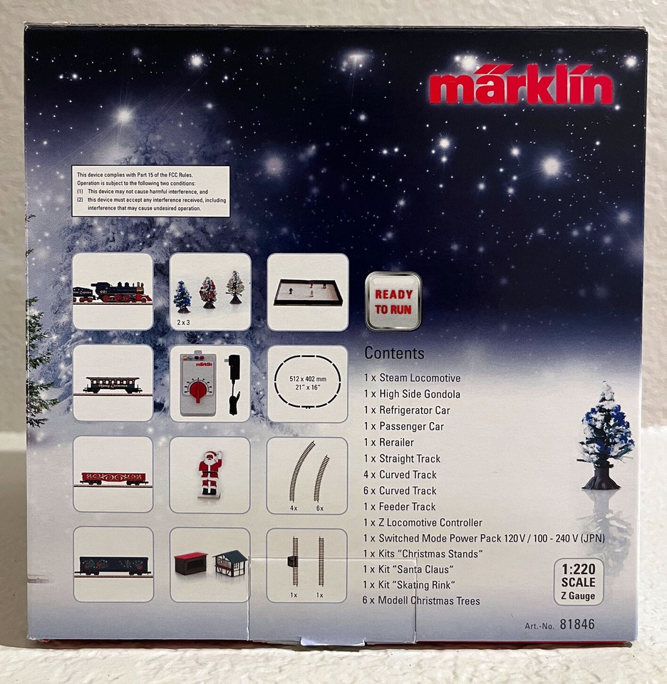 Marklin Z Scale Mini Electric Train Set "Christmas Edition" MRK81846 | eBay