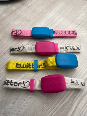 Coldplay Mylo Xyloto Tour Wristbands - 2012 Xyloband Wristbands x4 ...