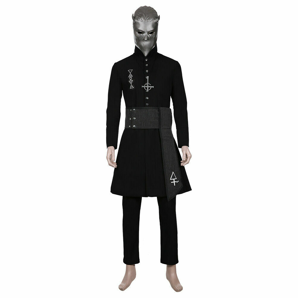 Ghost B.C. Nameless Ghoul Cosplay Costume Black Coat Props Halloween ...