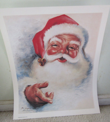 Vintage Ben Hampton 1969 Santa Claus- Christmas- Signed & Dust Cover ...