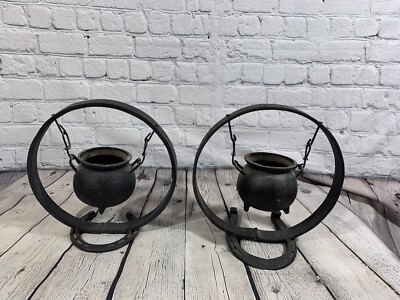 Vintage Handmade Horseshoe Western Miniature Campfire Cook pots ...