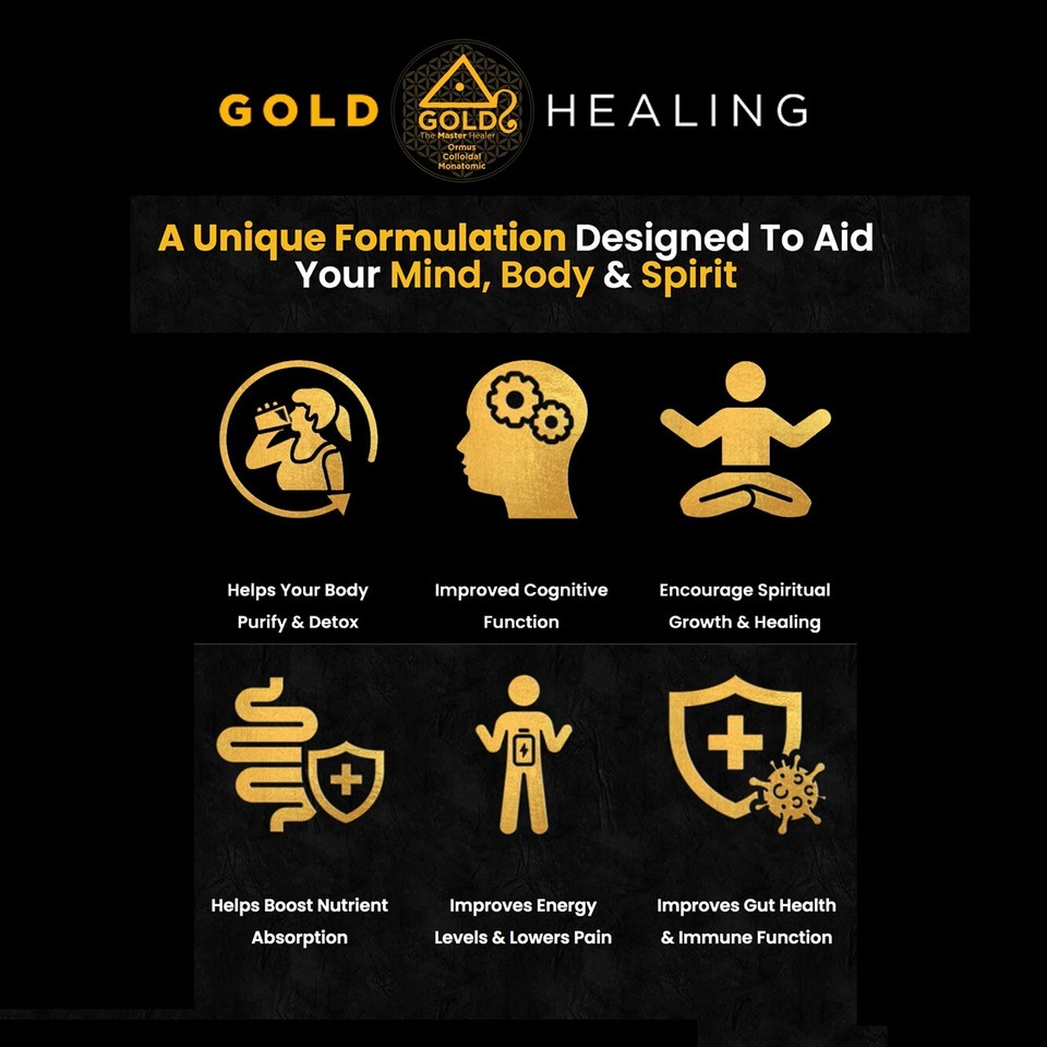 Gold Healing Monatomic Gold Ormus Liquid - 200ml, MANA, MUFKUTZ - Made ...