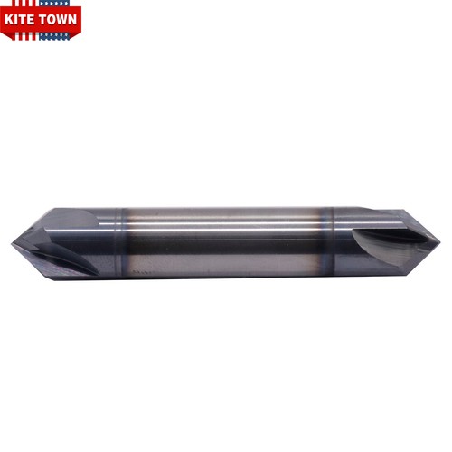 1/2" 4 Flute 90 Degree Solid Carbide Chamfer Mill - Double End - AlTiN ...
