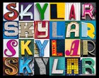 SKYLAR Name Poster featuring photos of actual sign letters | eBay