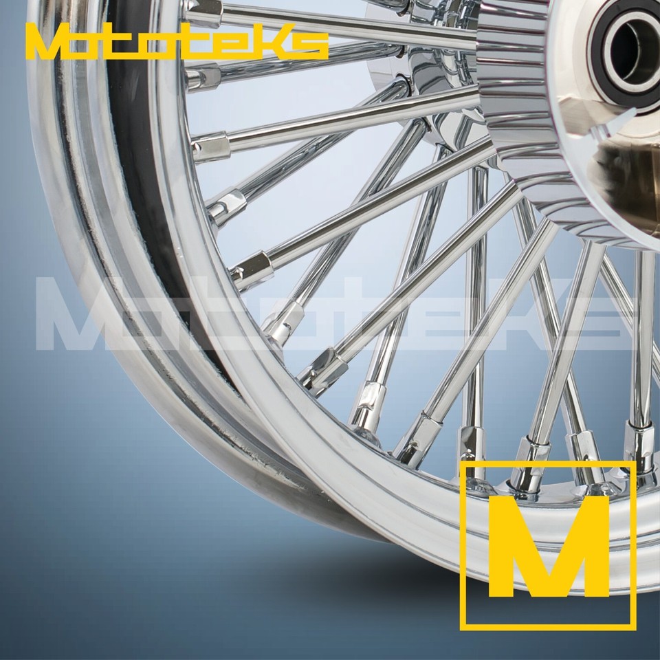 16" 16X5.5 FAT SPOKE WHEEL 40 STAINLESS SPOKES FOR HARLEY TOURING CUSH ...