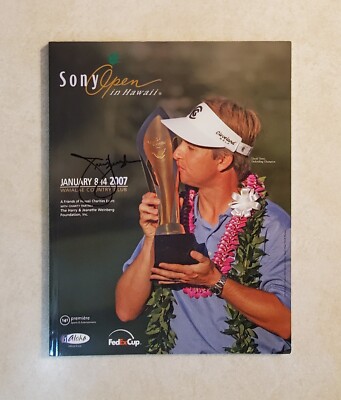 2007 Sony Open in Hawaii PGA Program/Magazine Signed by 1996 Champion ...