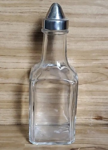Vintage Gemco clear glass olive oil, vinegar Cruet Pourer Dispenser ...