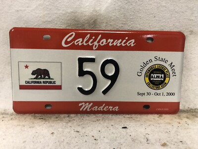 2000 California ALPCA Souvenir License Plate #59 | eBay