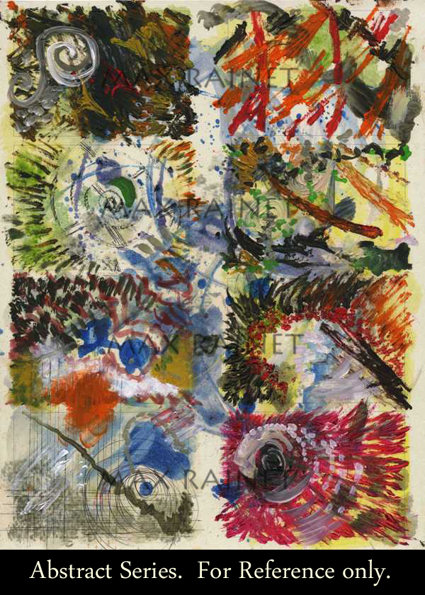 Inside the Cyclone ORIGINAL OIL PAINTING miniature modern ABSTRACT art ...