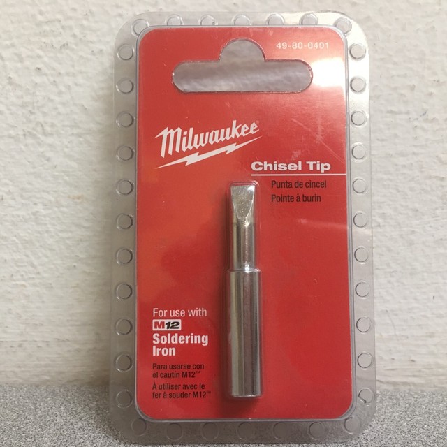 Milwaukee 49-80-0401 M12 Soldering Iron Chisel Tip for sale online | eBay