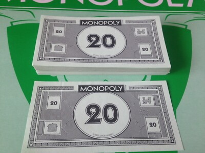 75 x Current Replacement Spare Monopoly £ $ 20 Notes Bank Note Money ...