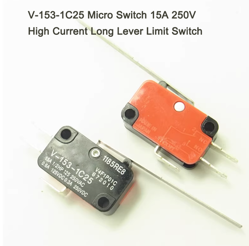 1Pcs V-153-1C25 Micro Switch 15A 250V High Current Long Lever Limit ...