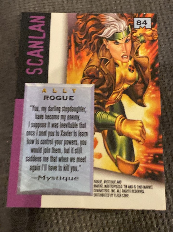 1995 Marvel Masterpieces Emotion #84 Rogue super rare gold foil sig! | eBay