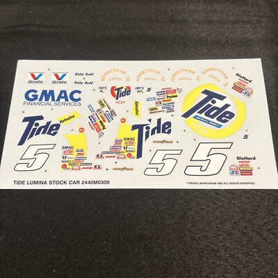 Ricky Rudd Revell Monogram Decals 1/24 1/25 #5 Tide Lumina Stock Car | eBay