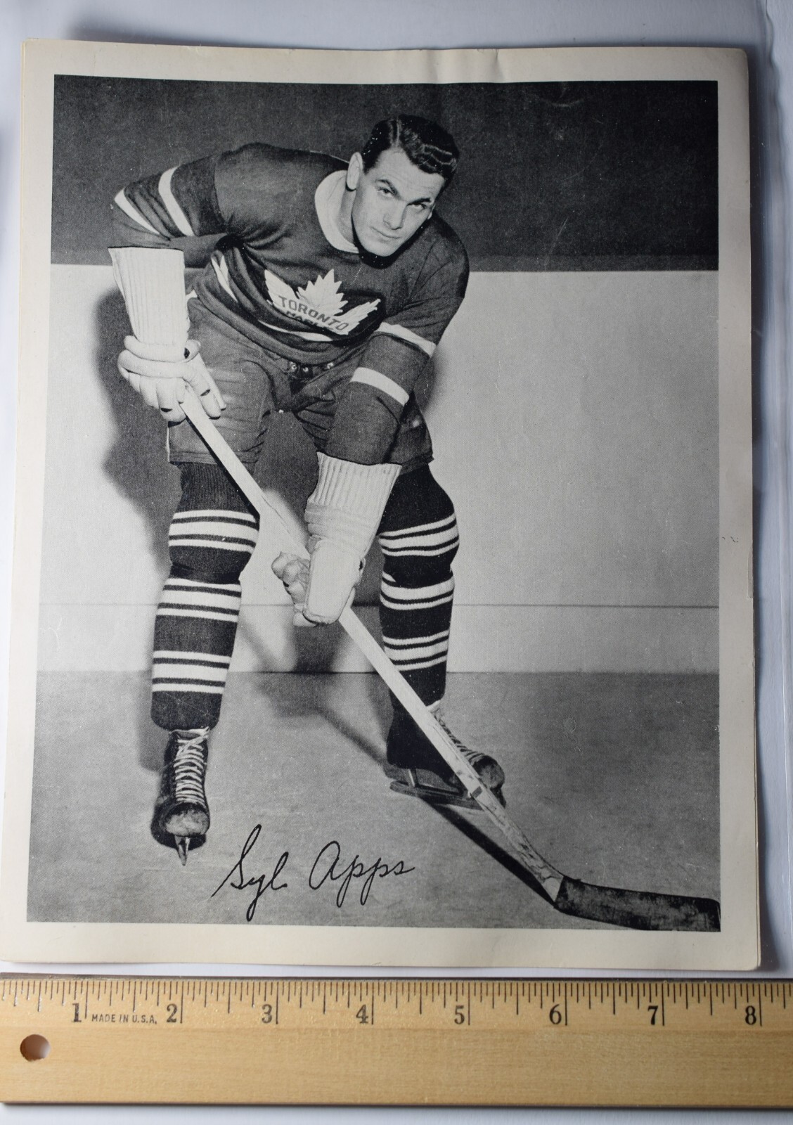 1938 Maple Leaf Gardens program, Syl Apps cover, plus Syl Apps Quaker ...