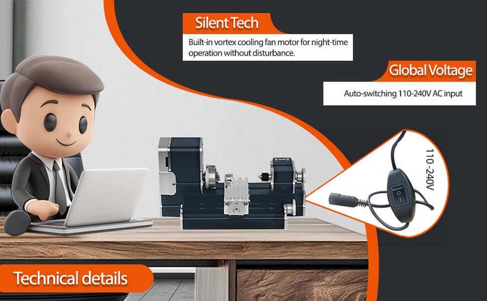 ZHRUI 36W DIY All-metal Mini Lathe Didactical Lathe Tool for Hobby ...