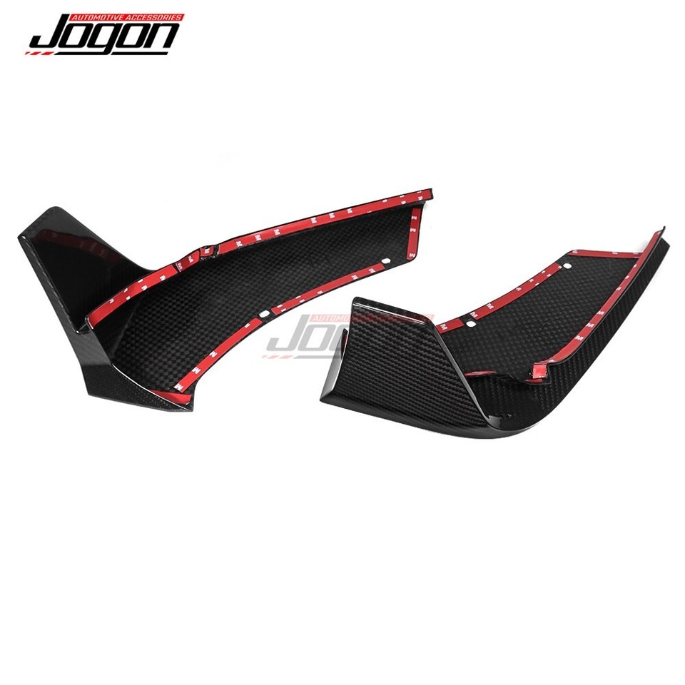Carbon Rear Bumper Side Splitters Fins Covers For Corvette C8 Z51 ...