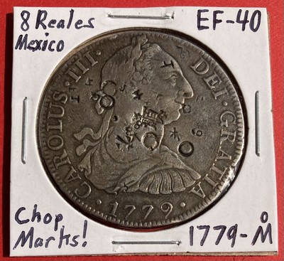 1779 (8R) 8 REALES SILVER SPANISH COLONIAL- MEXICO Mo FF CAROLUS III EF ...