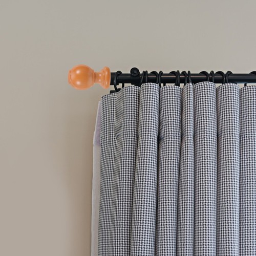 2pcs Wooden Curtain Rod Finials - Window Drapery Rod End - Window ...