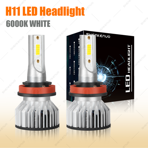 H11 LED Headlight Super Bright Bulbs kit 6000K White 330000LM High-Low ...