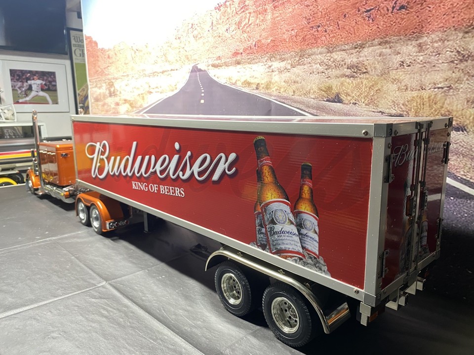 Tamiya 1/14 Custom Hauler Truck With Budweiser Trailer | eBay
