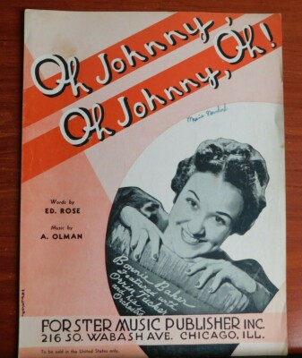 Oh Johnny, Oh Johnny, Oh! - 1917 sheet music - Piano Ukulele Vocal ...