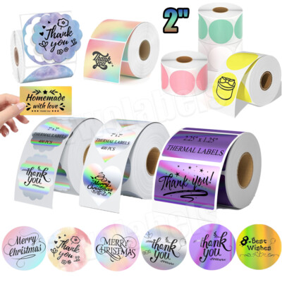 2" Direct Thermal Labels Holographic Self-Adhesive For Logo X-max Card ...