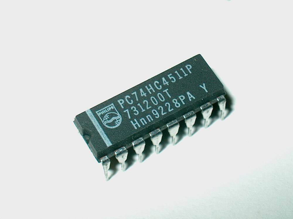 74HC4511 DIP - Ic Bauteil TTL Dekoder BCD zu 7-Segment DIL Logic-Chip ...