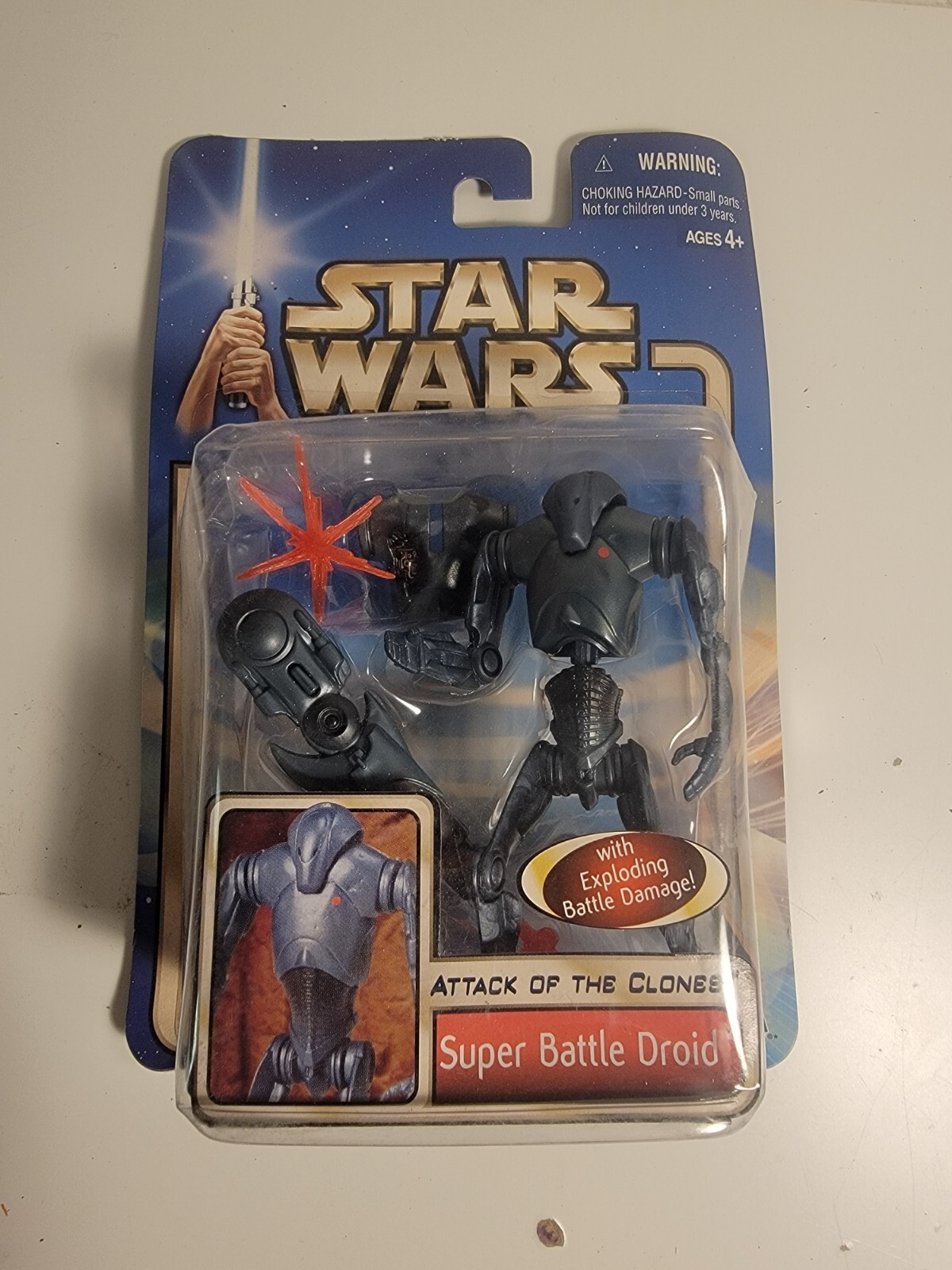 Hasbro Star Wars Attack Of The Clones Super Battle Droid W/ Exploding ...