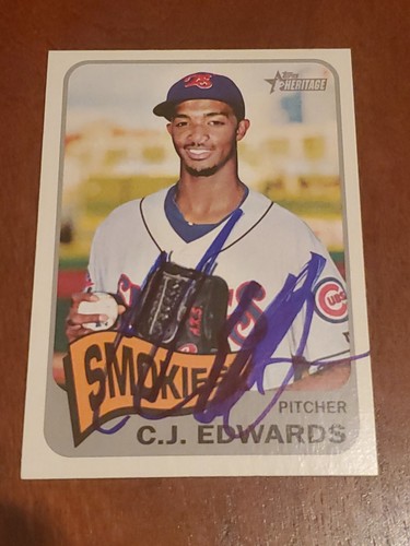 C.J. Edwards 2014 Topps Heritage Minors Chicago Cubs Autograph | eBay