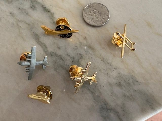 Lot of 5 Vintage Airplane & Jet Pin Tie Tack Lot | eBay