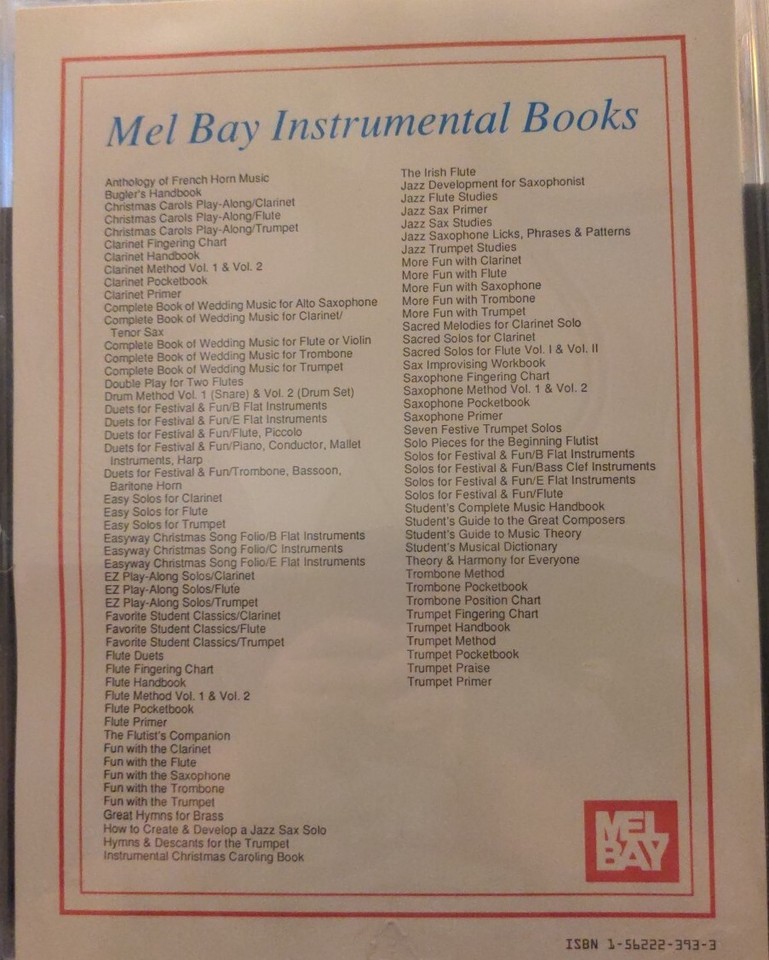 Mel Bay Presents Backup Trax Sheet Music Self Teach Swing Jazz # 1 Alto ...