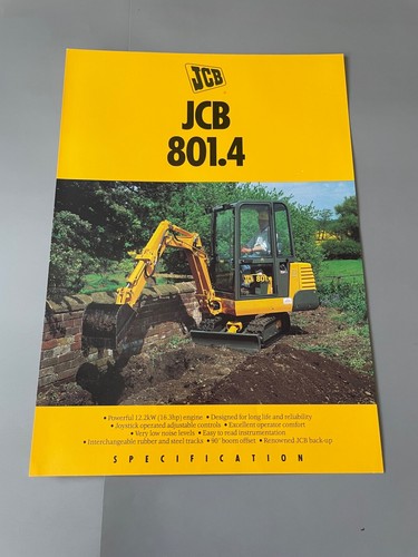 JCB 801.4 Mini Excavator Brochure | eBay