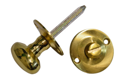 Thumb Turn Rack Bolt Release Lock Latch Polished Brass Coin Turn ...