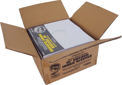 (250) 10" Polylined Record Inner Sleeves HEAVYWEIGHT Paper Plastic ...