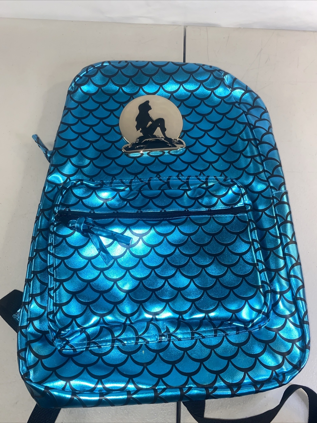 Blue Iridescent Mermaid Scale Little Mermaid Backpack - Gem