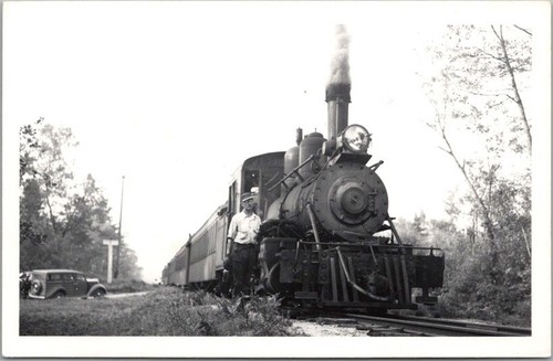 TRAIN / Railroad RPPC Postcard Steam Locomotive & Engineer / Bill ...