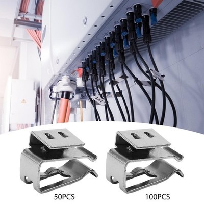 Solar Panel Wire Clips Stainless Steel Double Wire Clip Trailer Wiring ...