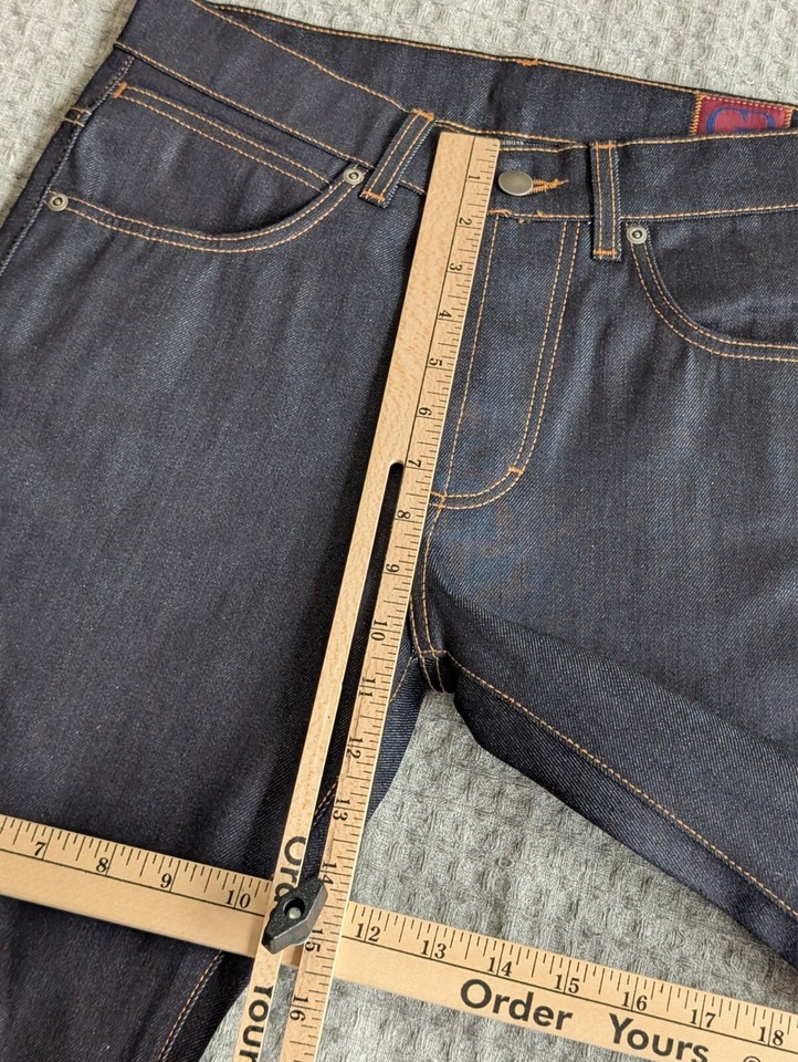 Goose Barnacle Jeans Men 29x32 Indigo GB Tapered Cut Slim Raw Denim ...
