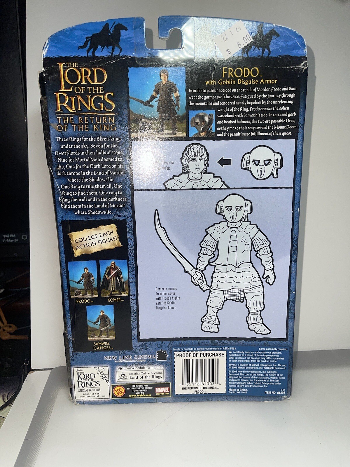 Lord of The Rings Return of the King - Frodo with Goblin Disguise Armor ...