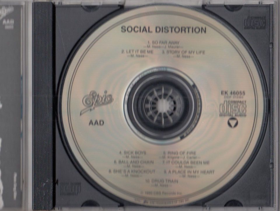 Social Distortion by Social Distortion (CD, 1990) EPIC EK 46055 HYPE ...