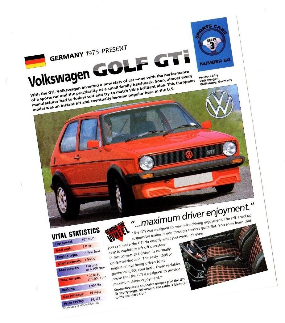 Volkswagen Golf Brochures
