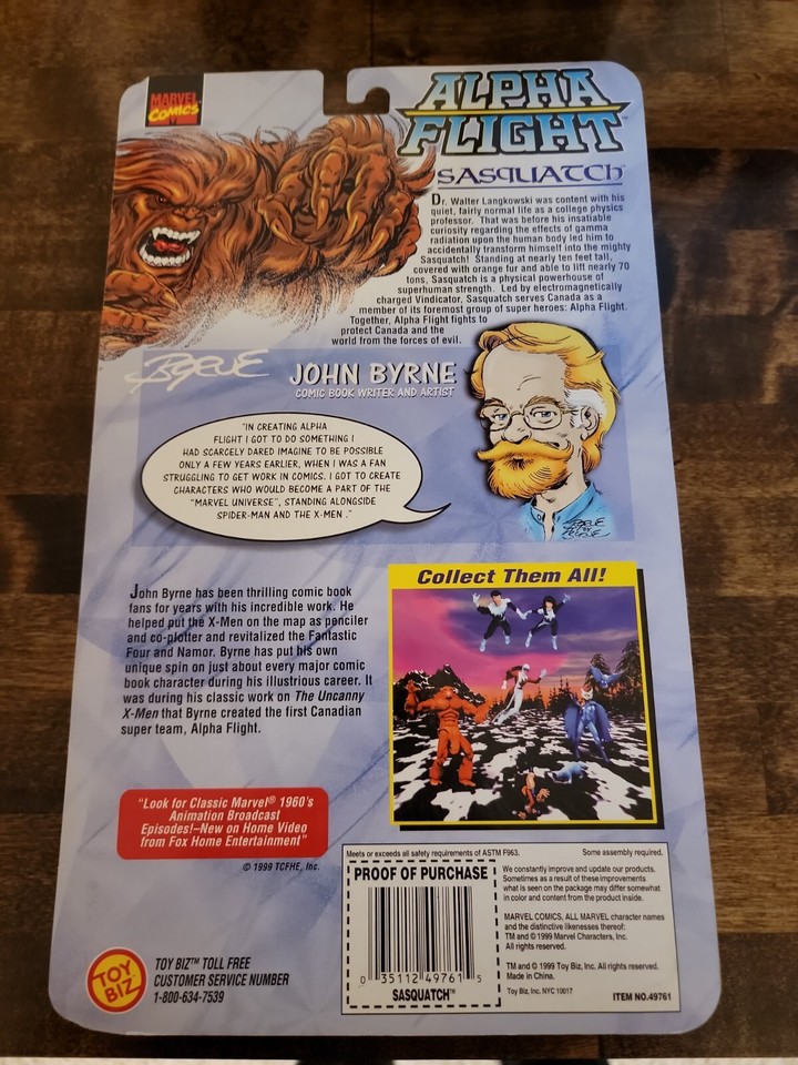 Vntg '99 Alpha Flight SASQUATCH and VINDICATOR Marvel Toy Biz Action ...