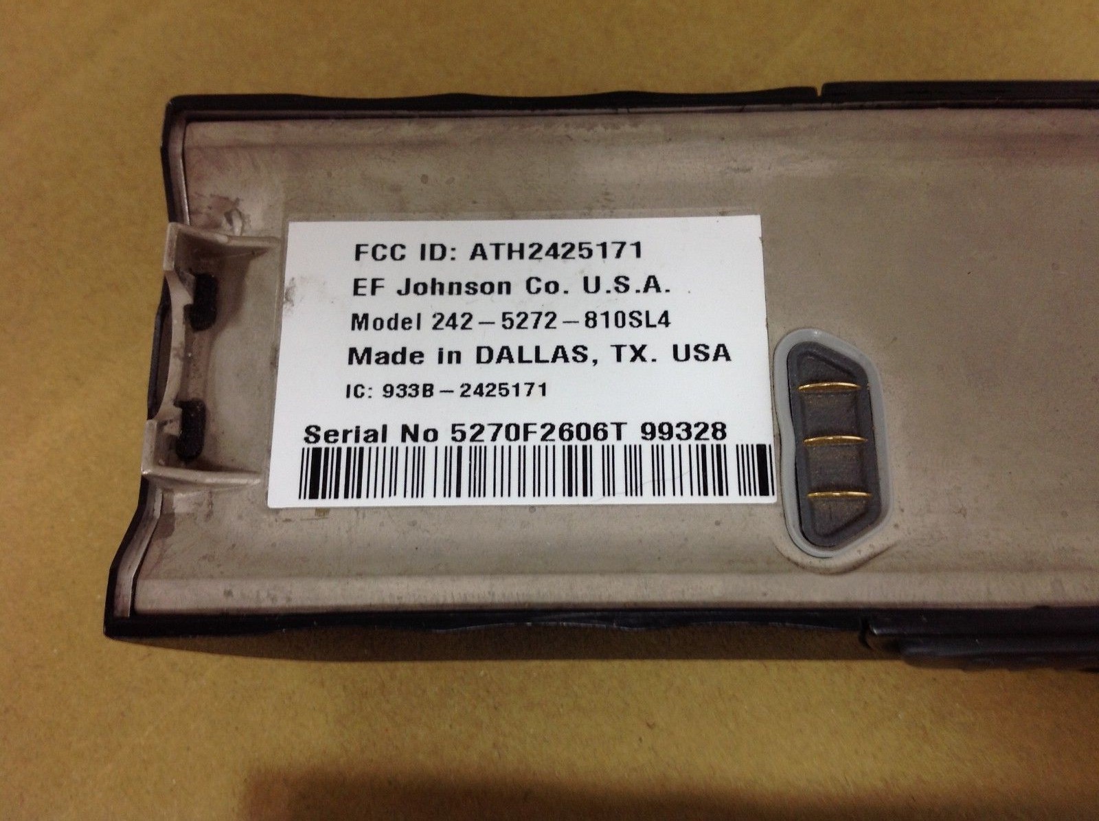 EF Johnson 51SL, 700-800 MHz, Trunking, Model # 242-5272-810SL4, NOT ...