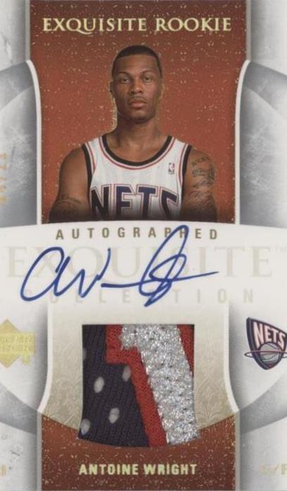 2005-06 Upper Deck Exquisite Collection - Exquisite Rookie Antoine Wright #55-AP Rookies Jersey ...