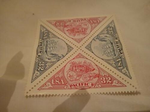 PACIFIC '97 EXPO STAMP SHEET -- USA #3130-3131 32 CENT 1997 TRIANGLE ...
