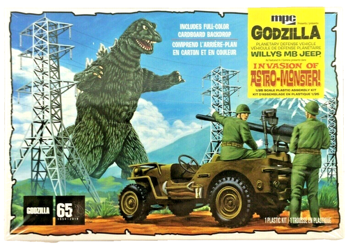 Godzilla Planetary Defense Vehicle Willys MB Jeep 1:25 Scale Model Car ...