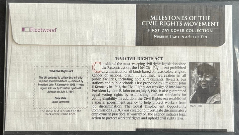 1964 CIVIL RIGHTS ACT #3937G AUG 30 2005 MEMPHIS TN FIRST DAY COVER ...
